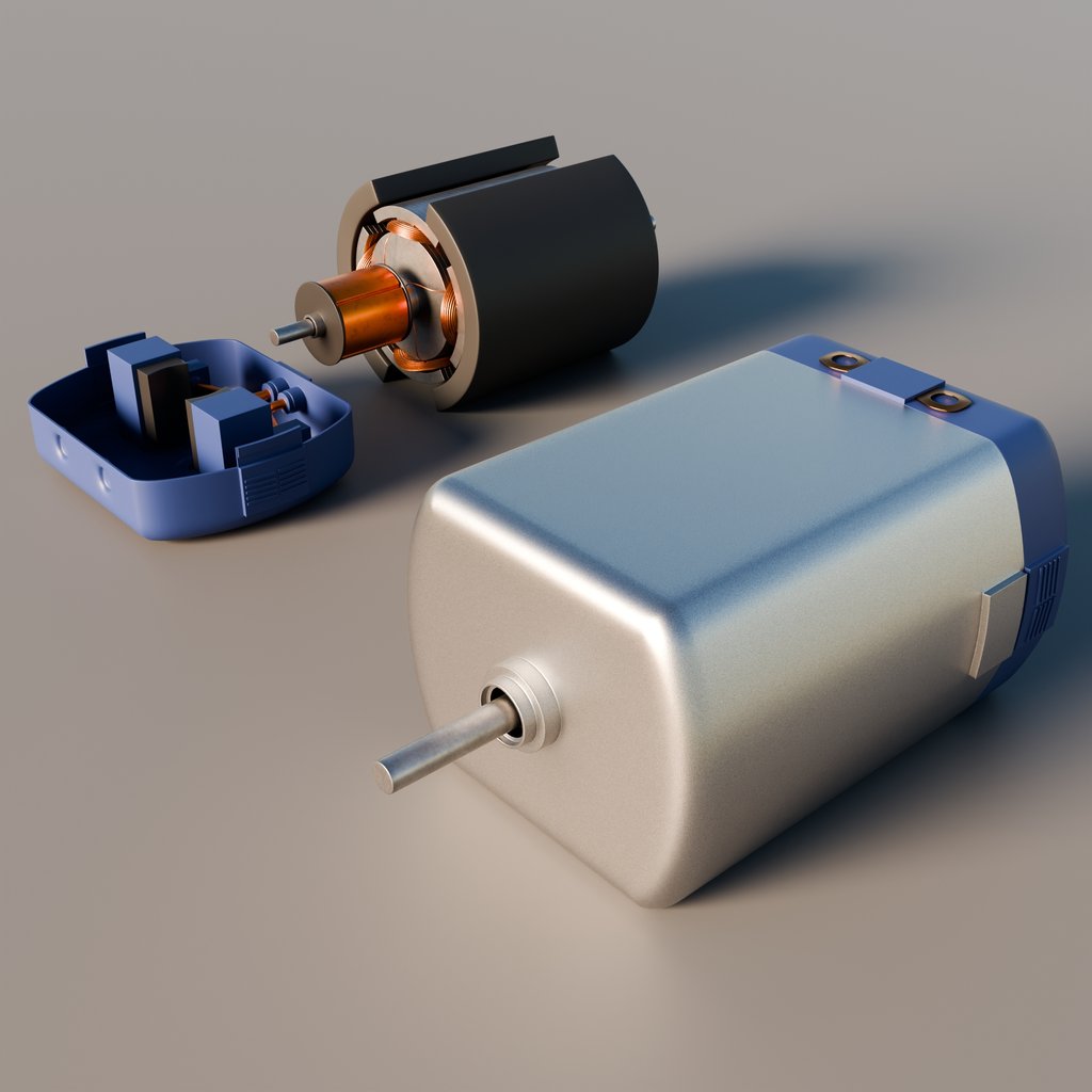 Battery-powered electric motor | Industrial Equipment models | BlenderKit