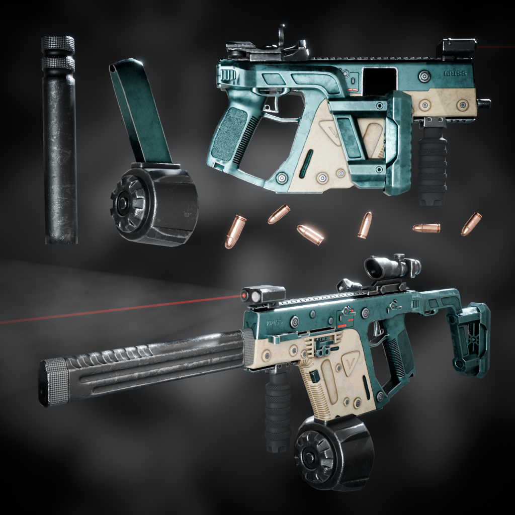 Kriss Vector Tactical SMG | Modern Weapons models | BlenderKit