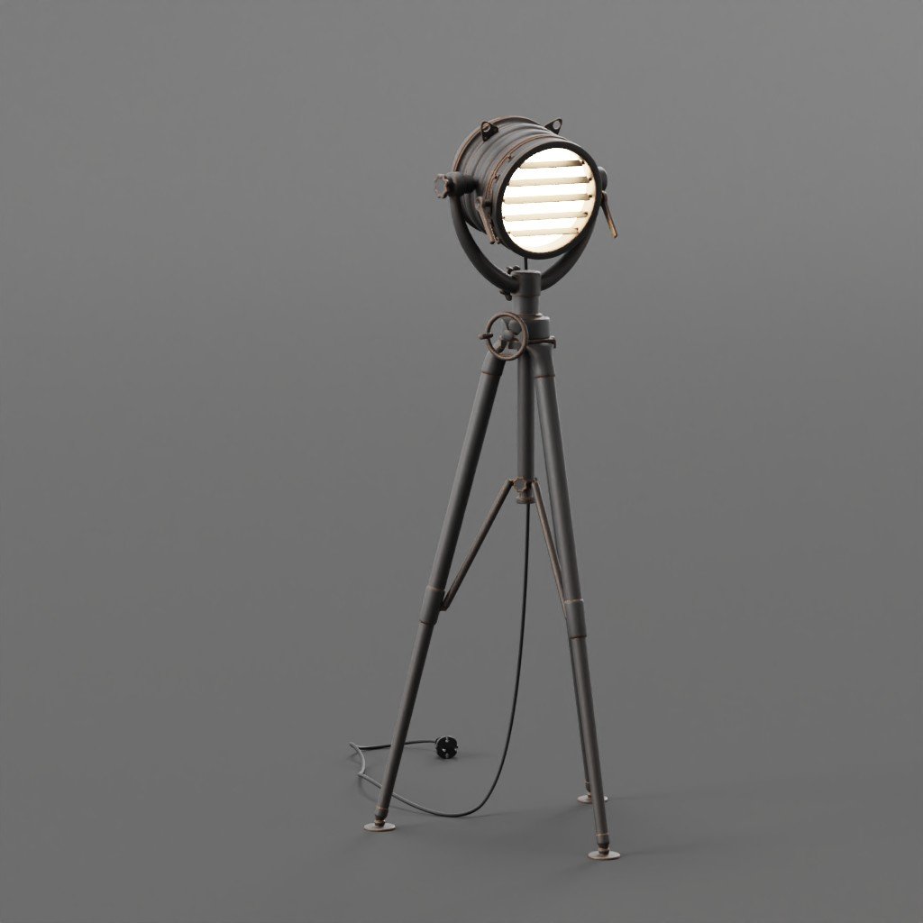 Old floor lamp (searchlight) | Floor Lamps models | BlenderKit