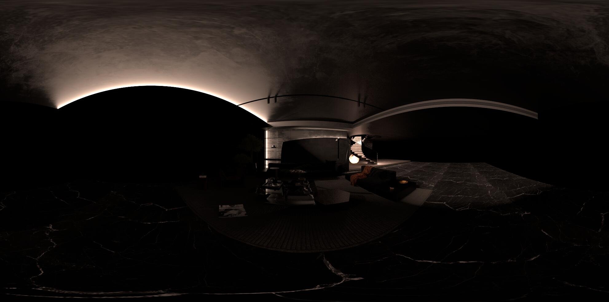 Living Room Night Warm light | Interiors HDRis | BlenderKit