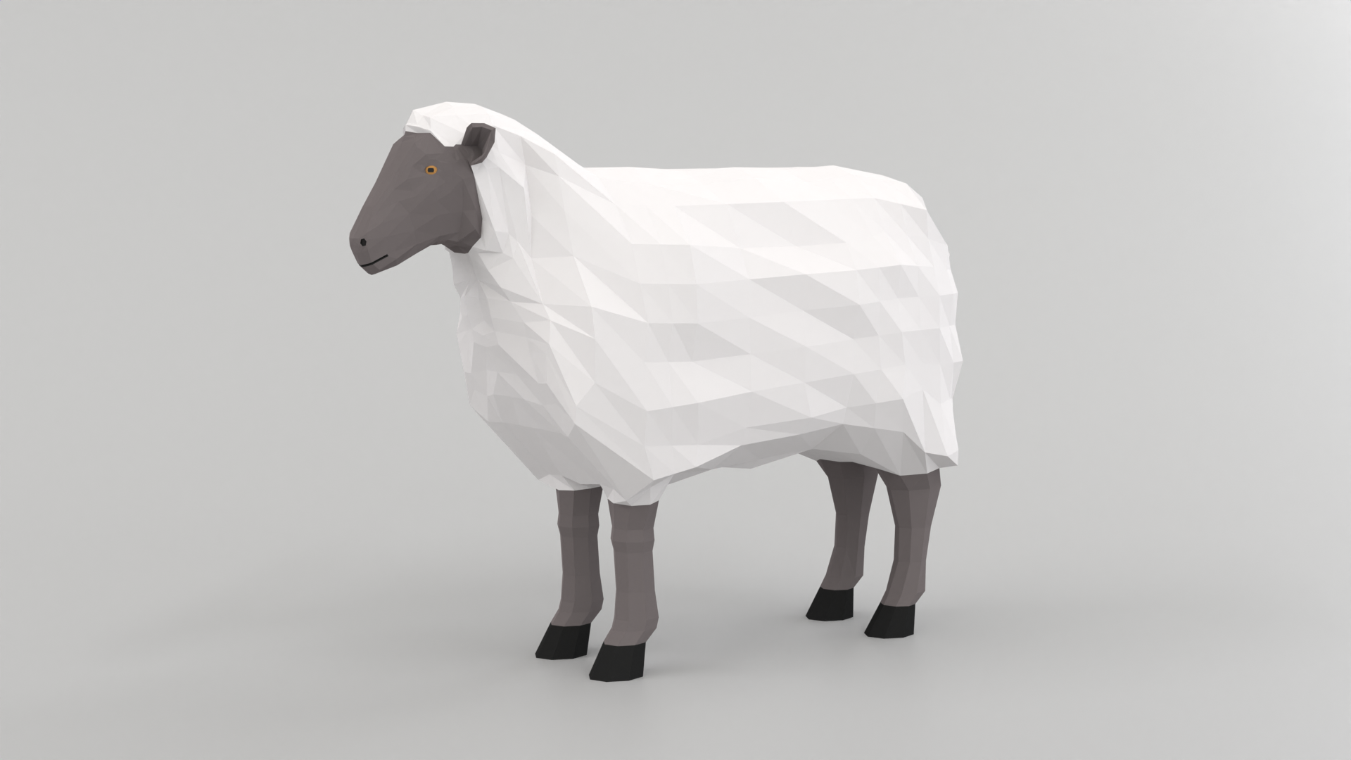 Low Poly Sheep | Mammals models | BlenderKit