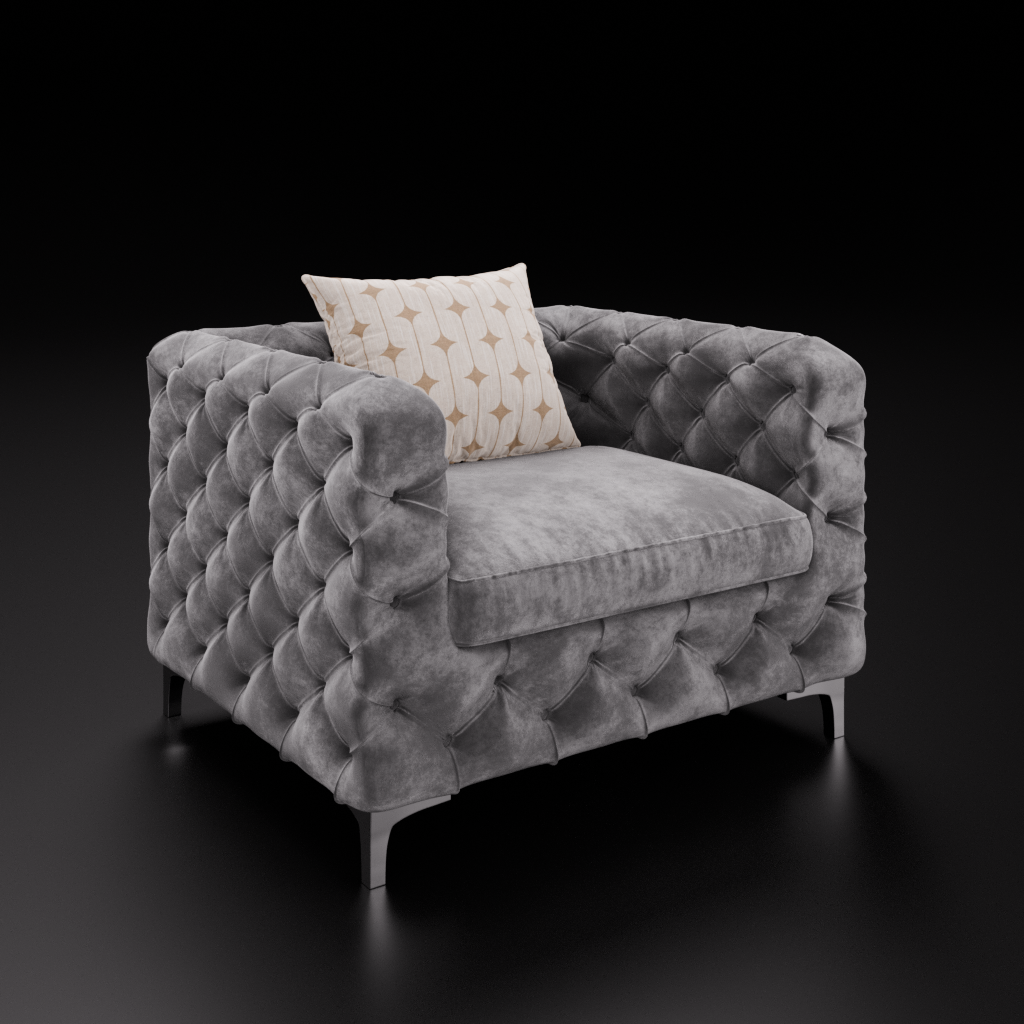Armchair Mercer Velvet | Armchairs models | BlenderKit
