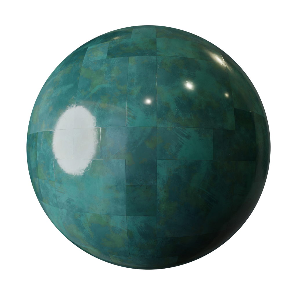 Stacked green random tiles | FREE tiles materials | BlenderKit