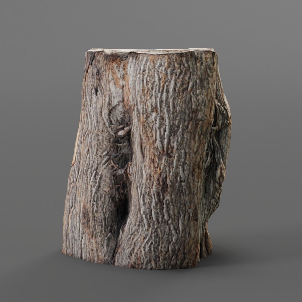 Scanned Log | FREE Outdoor Plants models | BlenderKit