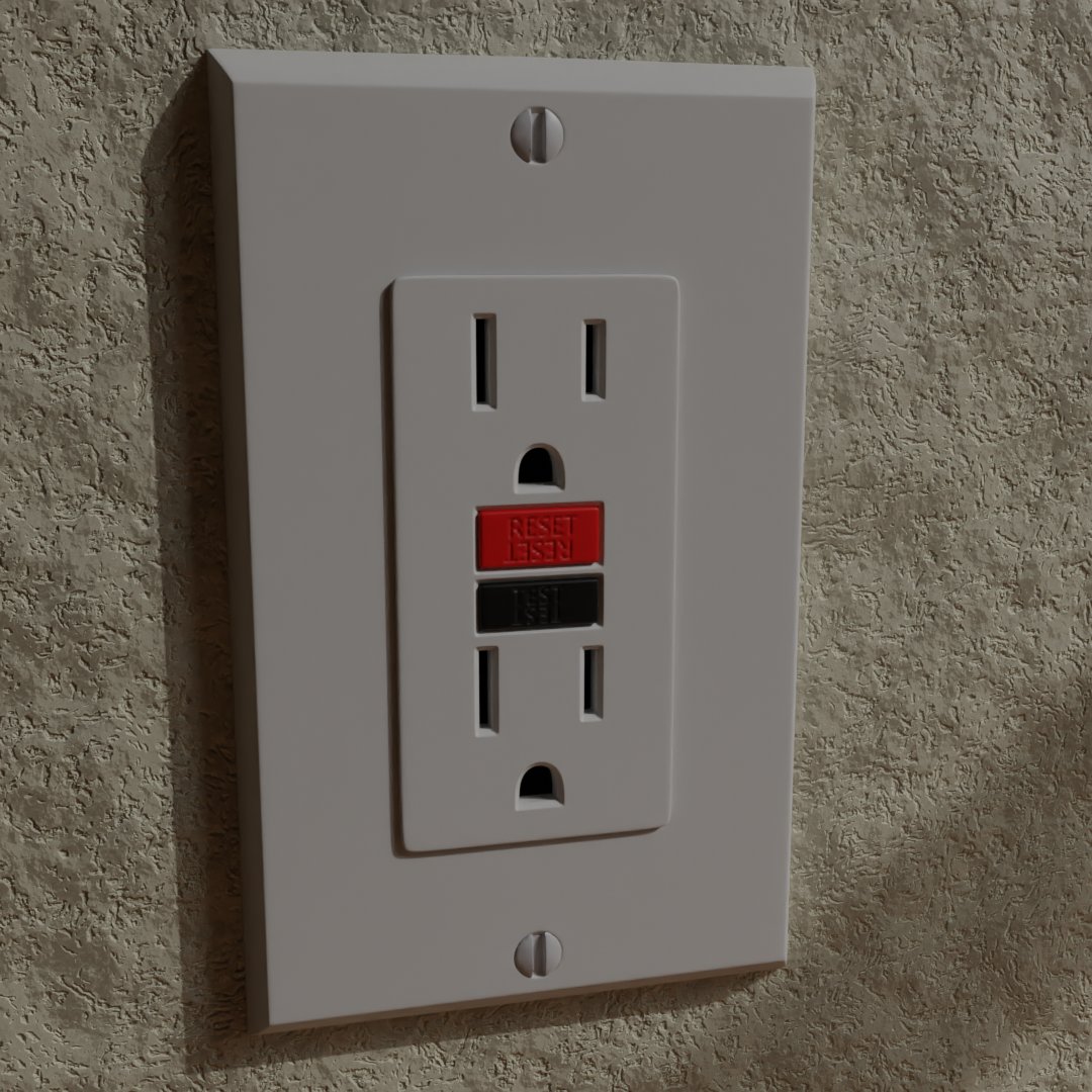 15A GFCI Outlet Duplex US | FREE Miscellaneous models | BlenderKit
