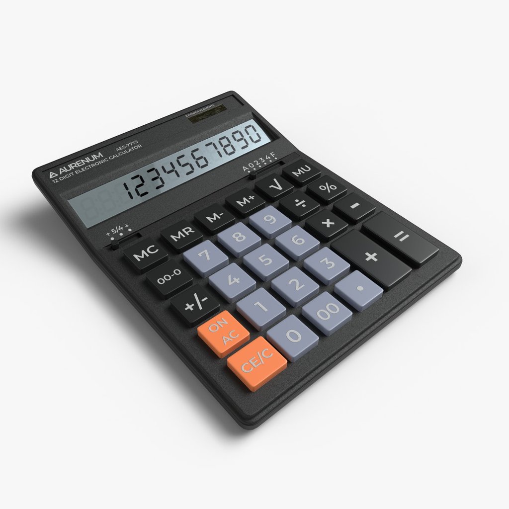 Calculator black | FREE Electronic Devices models | BlenderKit