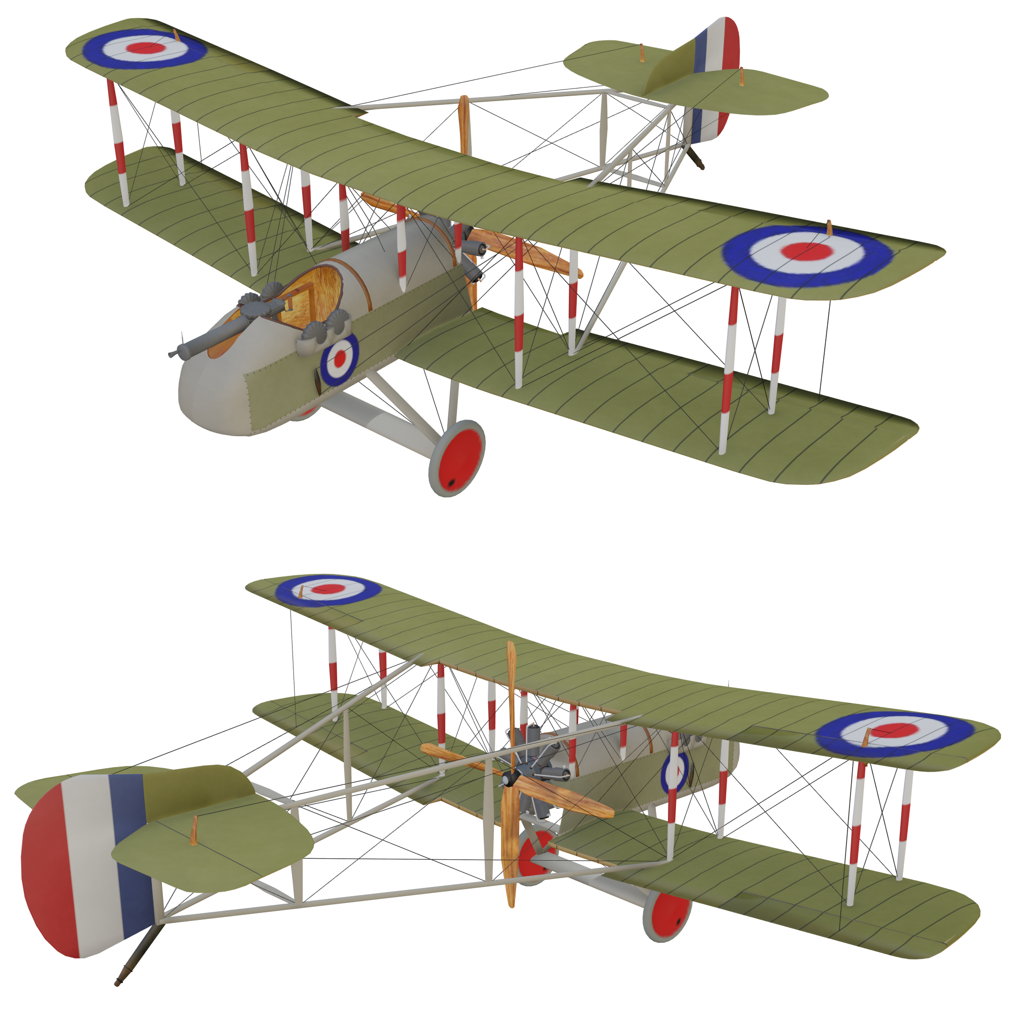 WW1 Biplane Fighter | Historical Planes 3D Models models | BlenderKit