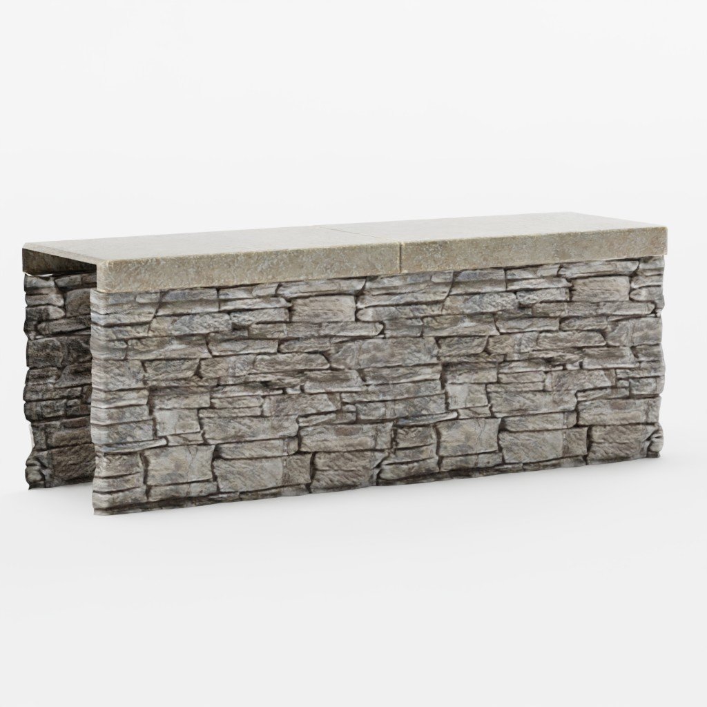 Wall Stone Section | Stone Panels models | BlenderKit