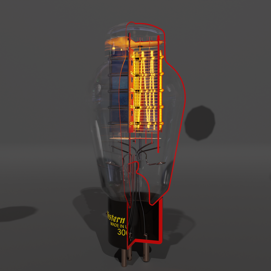 300B Electron Tube 3/4 section | FREE Miscellaneous models | BlenderKit