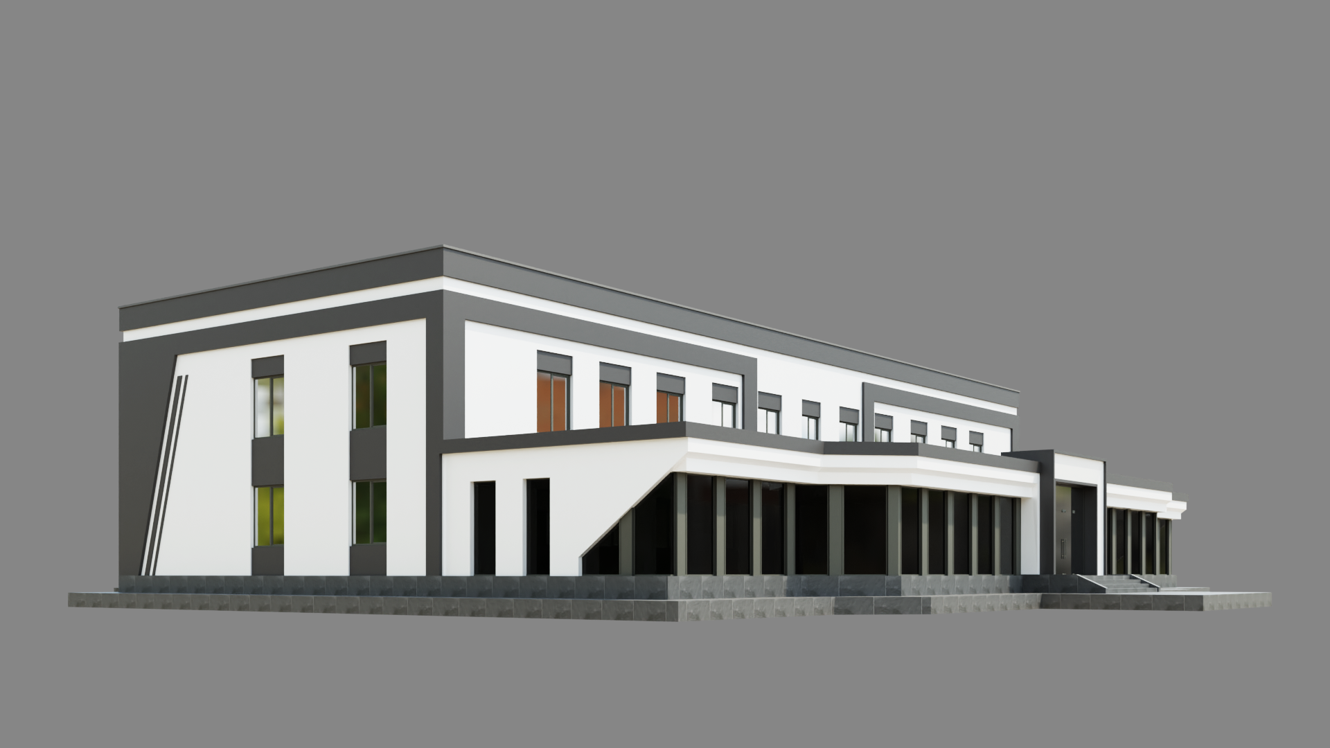 Modern Building 04 | 3D Commercial models | BlenderKit