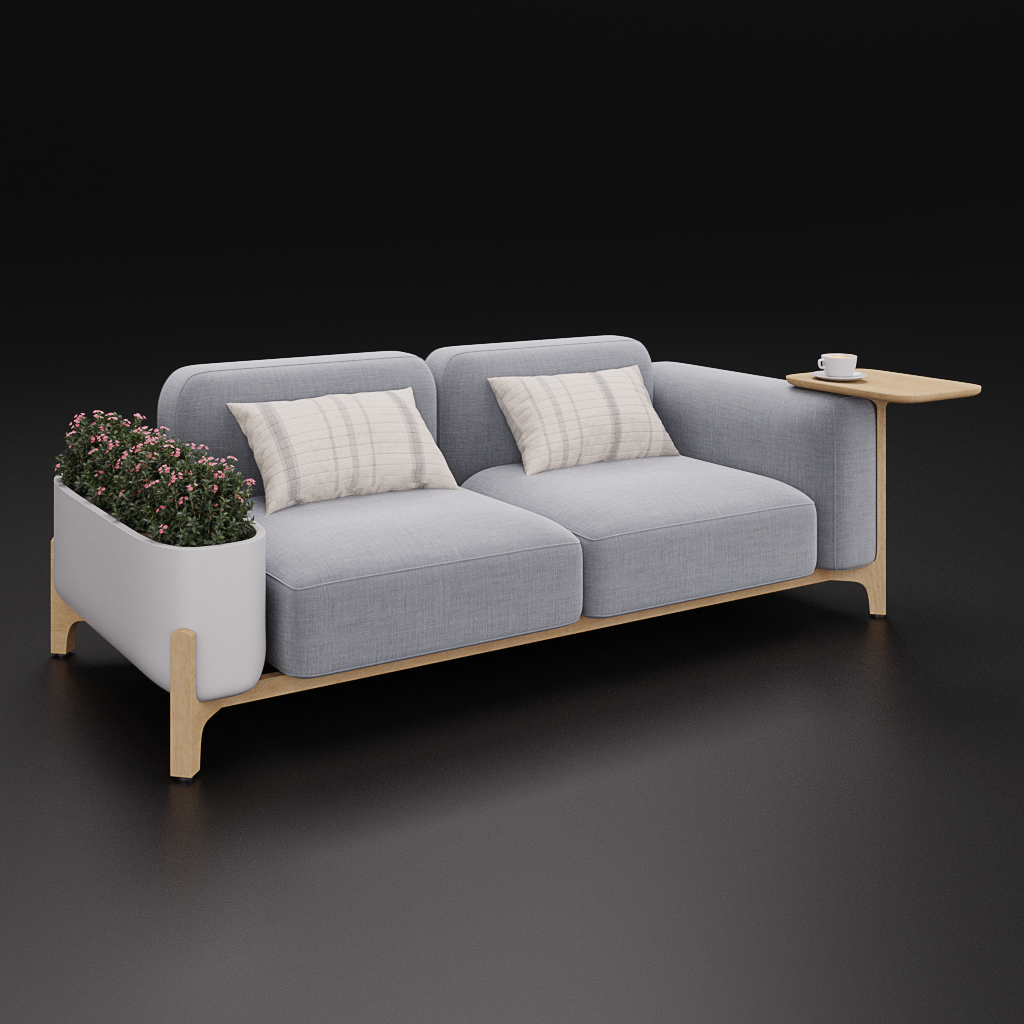 Sofa Sabot | 3D Sofa models | BlenderKit