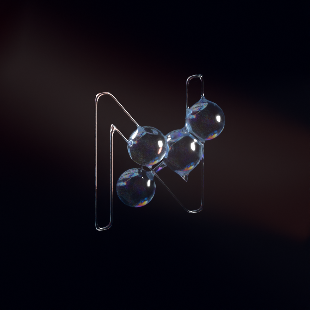 Abstract Glass Spheres Structure Scene | Gaming scenes | BlenderKit