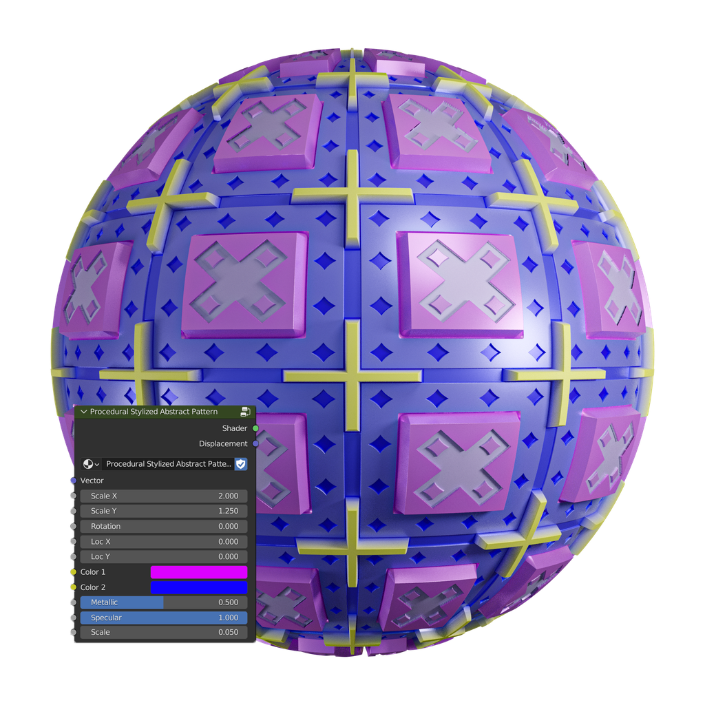 Procedural Stylized Abstract Pattern | FREE ornaments materials ...