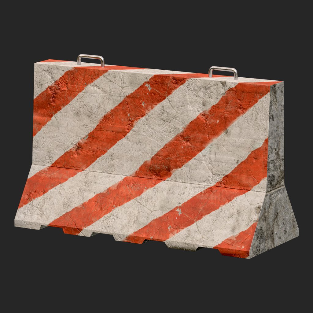 Road Concrete Barrier | Urban Environment models | BlenderKit