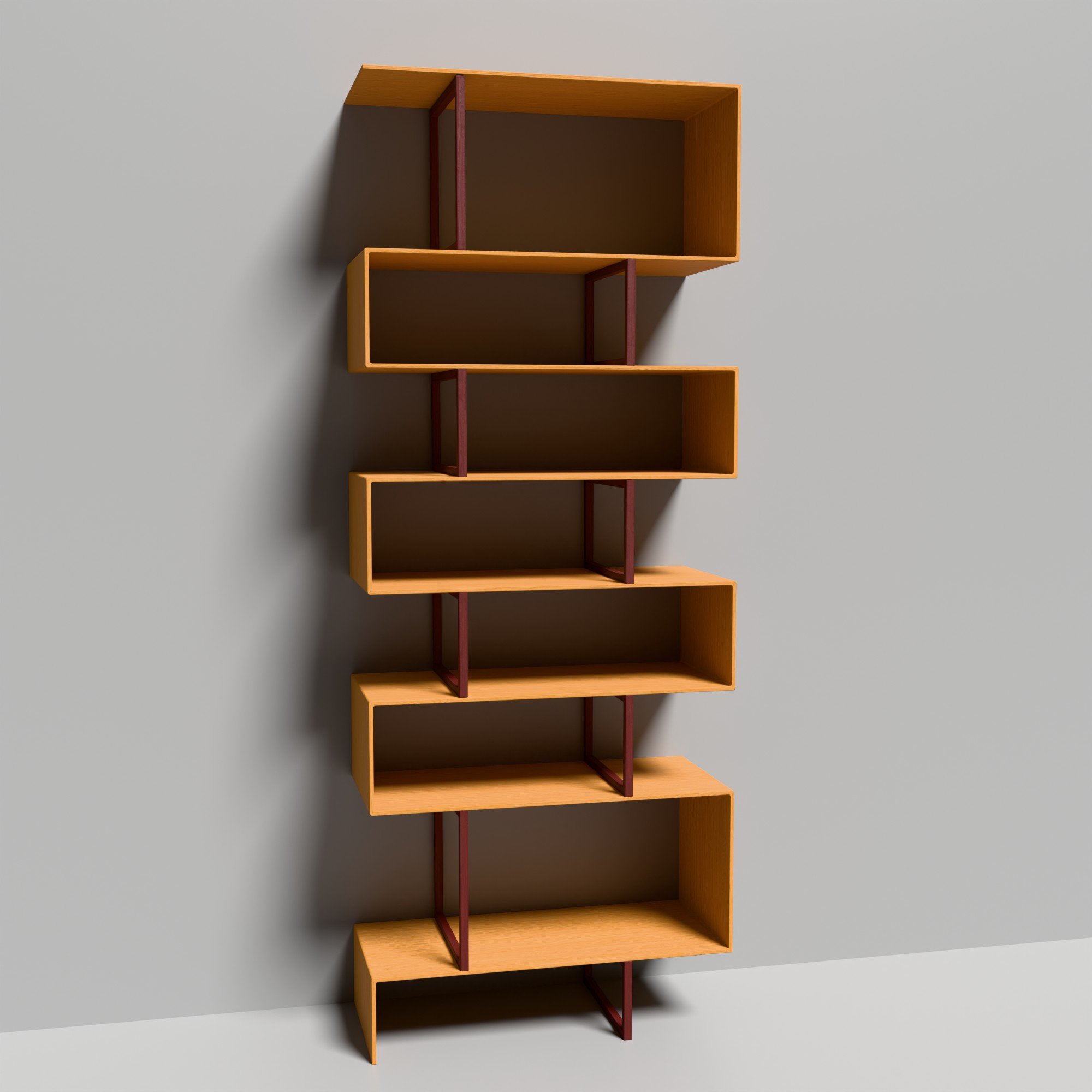 Modern Wooden Bookshelf | Stationeries models | BlenderKit