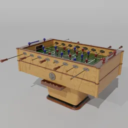 French Art Deco Foosball Machine | FREE Sport models | BlenderKit