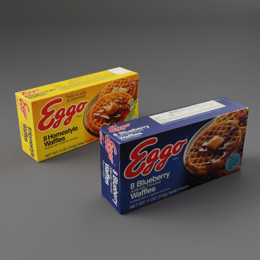 Eggo Frozen Waffles Boxes | Sweets / Desserts models | BlenderKit