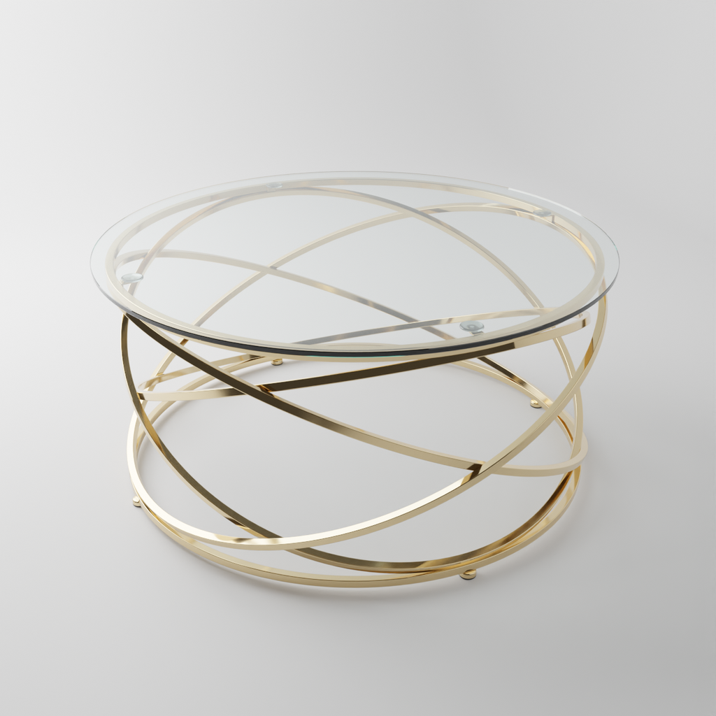 Twin Rounded Coffee Table | 3D Table models | BlenderKit