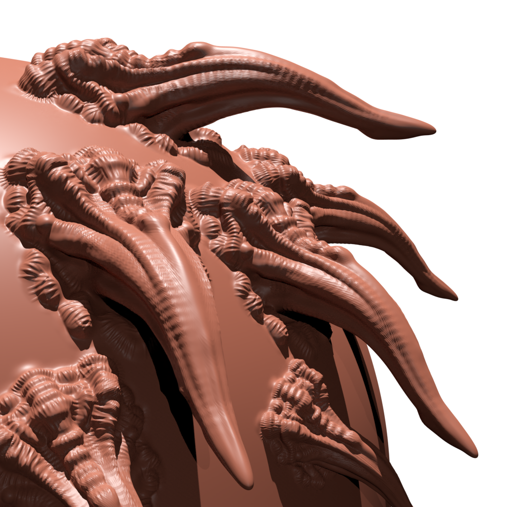 Dragon Fin VDM Brush - 01 | FREE 3D animal brushes | BlenderKit