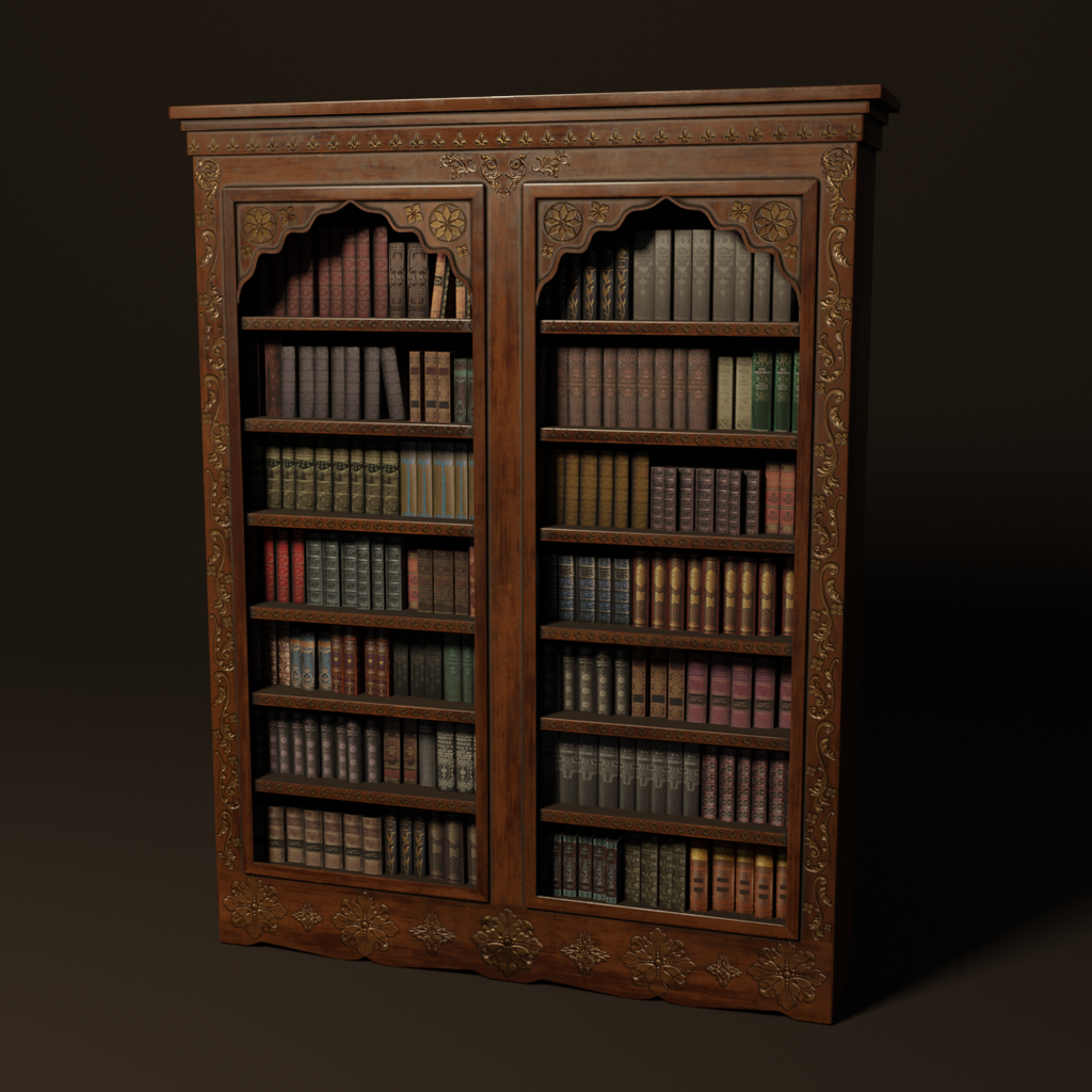 BlenderKit | Download the Victorian Bookcase model