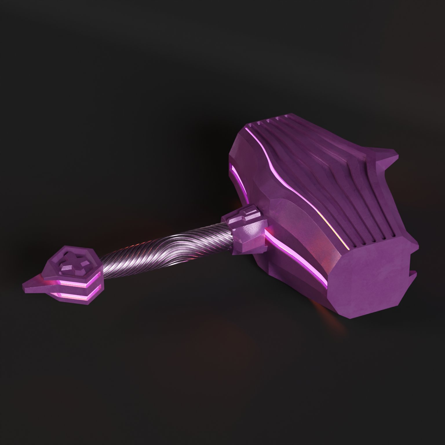 Demonic Mjolnir | FREE Sci-Fi Weapons models | BlenderKit