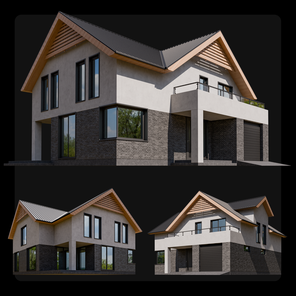 BlenderKit | Download the Contemporary House model