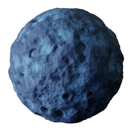 Blue Asteroid | FREE rock materials | BlenderKit