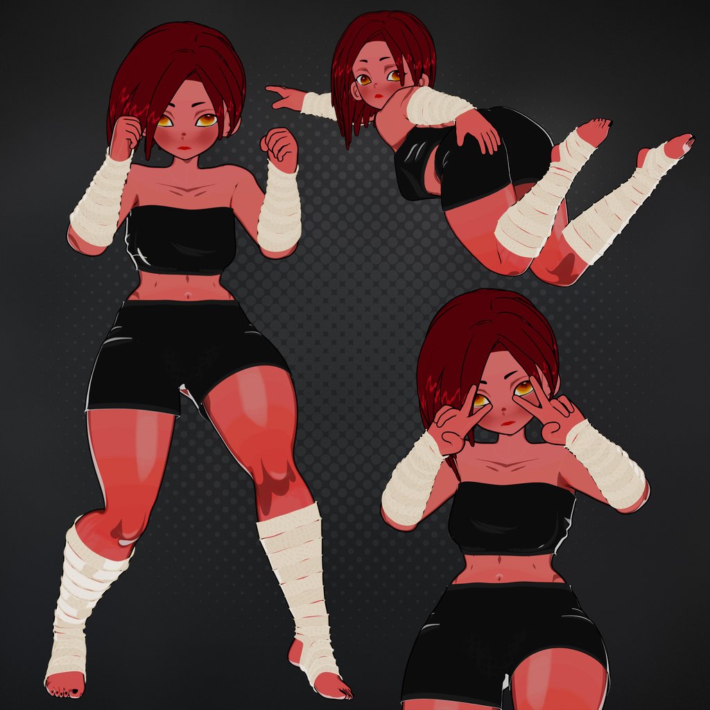 BlenderKit | Download the Lucifera - Anime Stylized NPR Character model