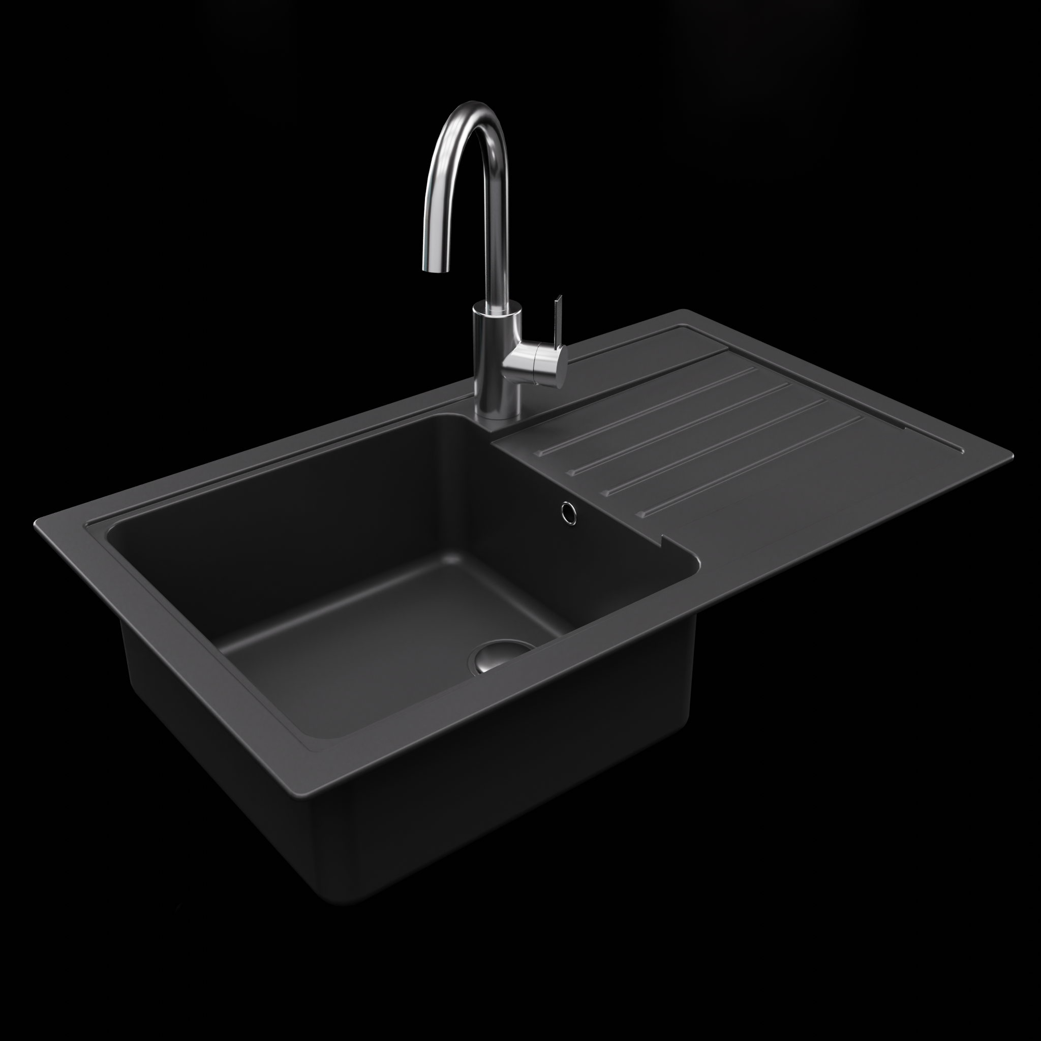 Gray Granite Sink | Kitchen Sinks models | BlenderKit