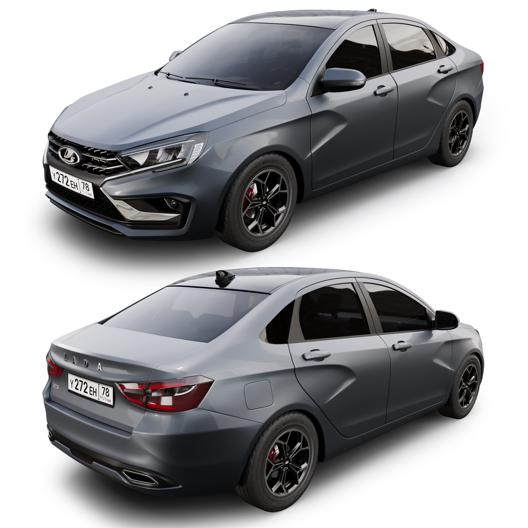 Car lada vesta | Modern Cars models | BlenderKit