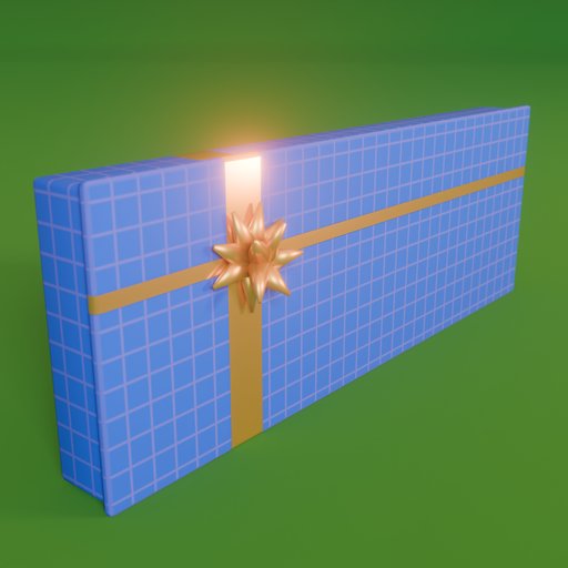 BlenderKit | Download the FREE Christmas Box blue cells model