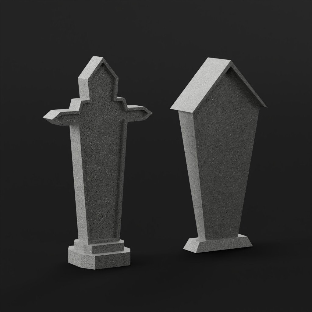 Tombstone 01 | Miscellaneous models | BlenderKit