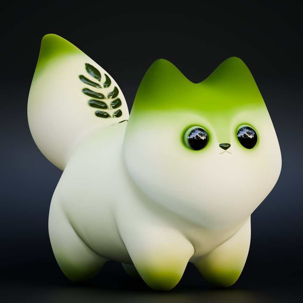 Matcha Fox (Rigged) | FREE Mammals models | BlenderKit