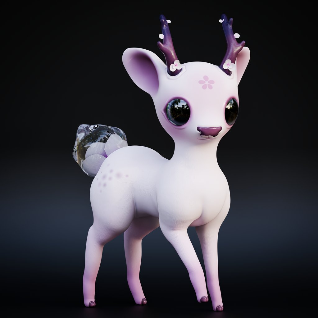 Magical Deer (Rigged) | FREE Mammals models | BlenderKit