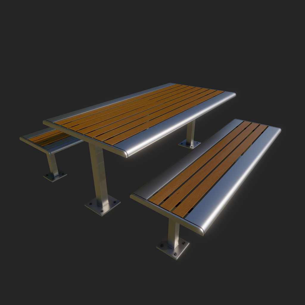 Bench 2E | Benches models | BlenderKit