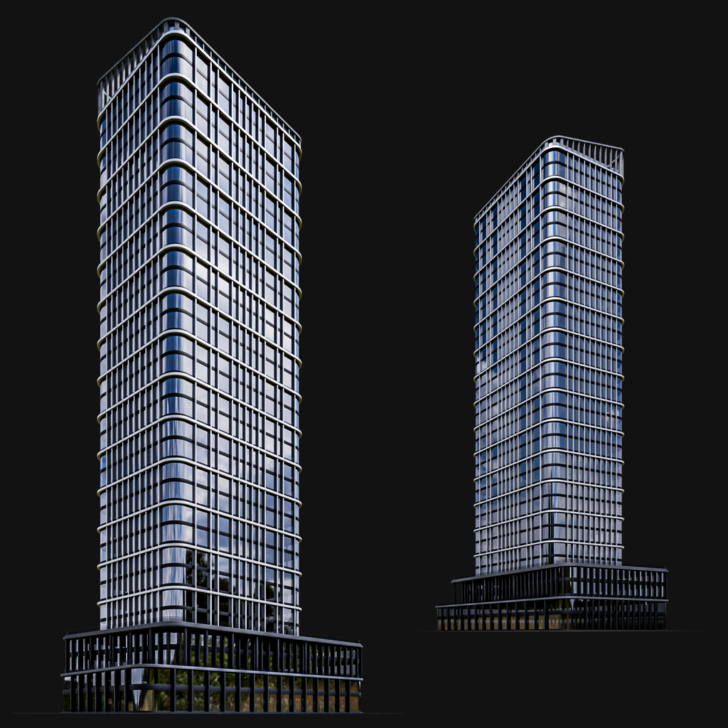 HighRise Building | Commercial Buildings models | BlenderKit