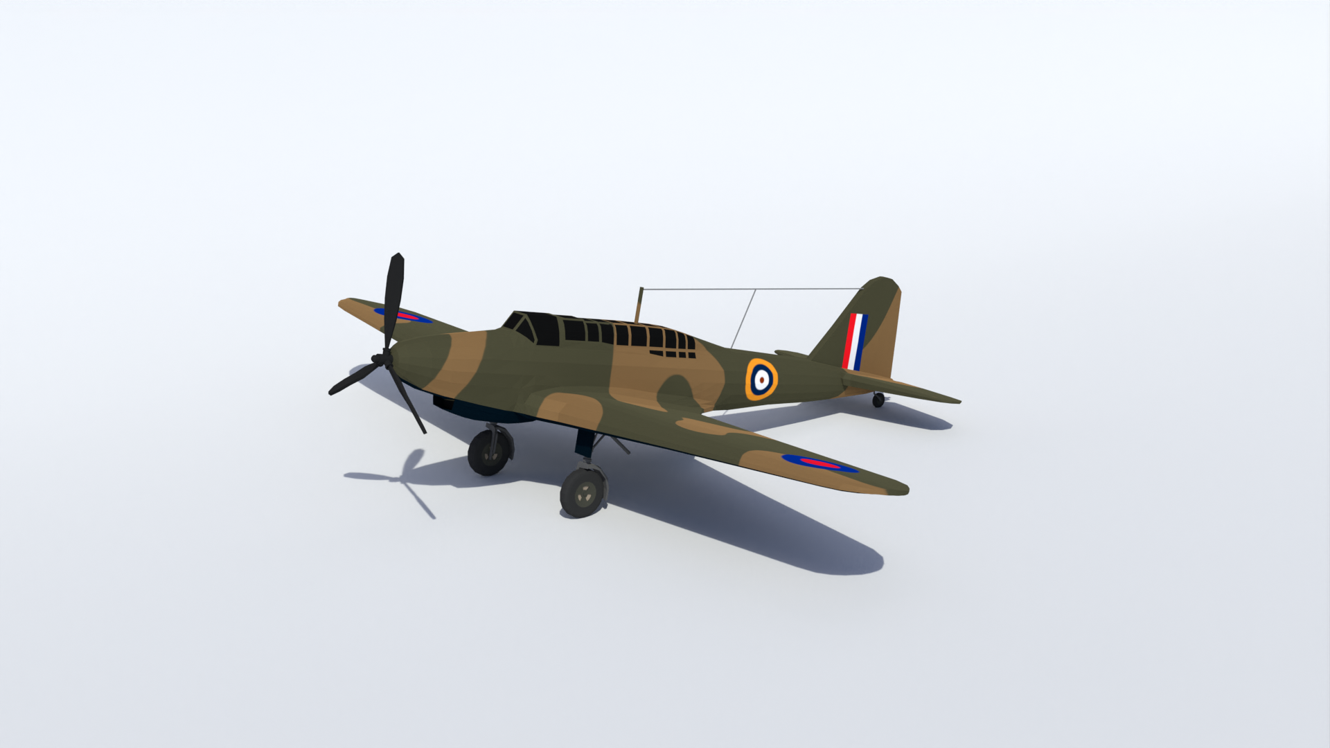 Low Poly Fairey Battle WWII Airplane | Historical Planes 3D Models ...
