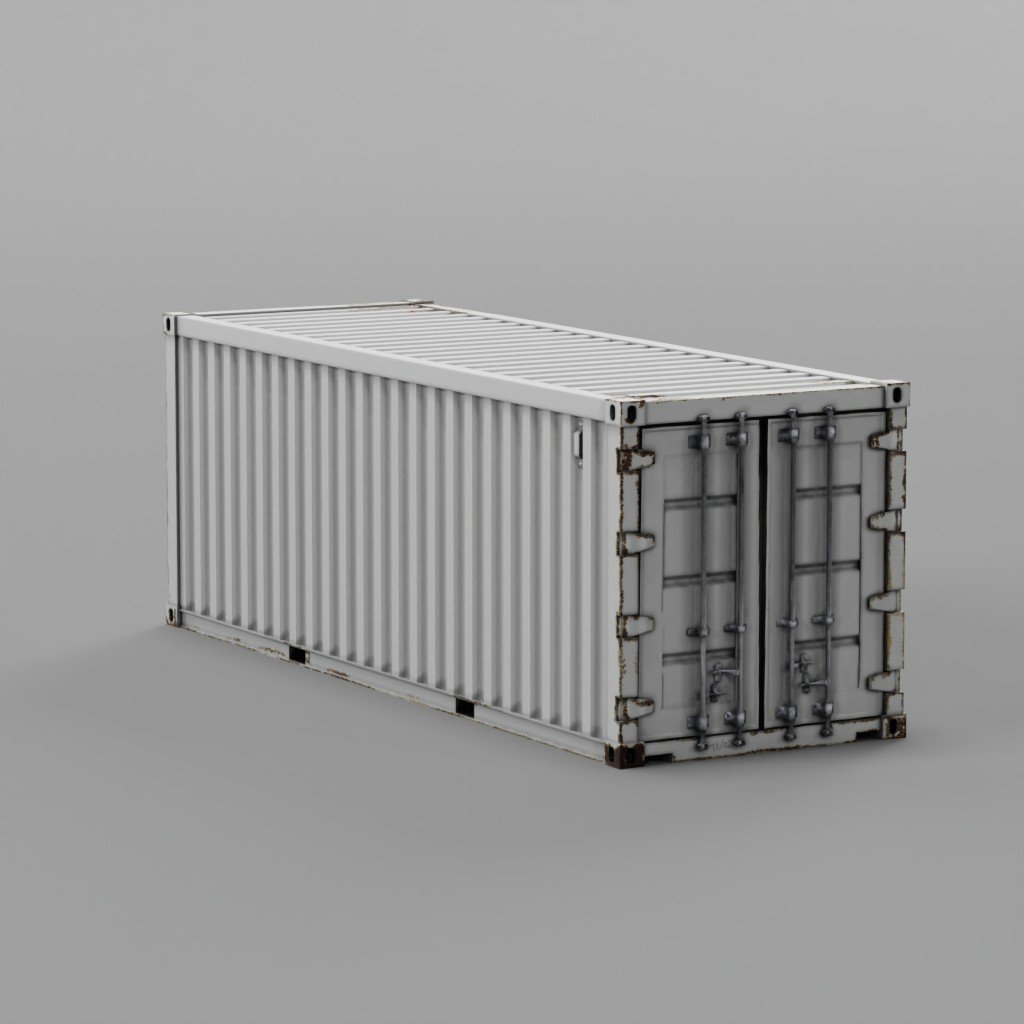 White Container | Containers models | BlenderKit