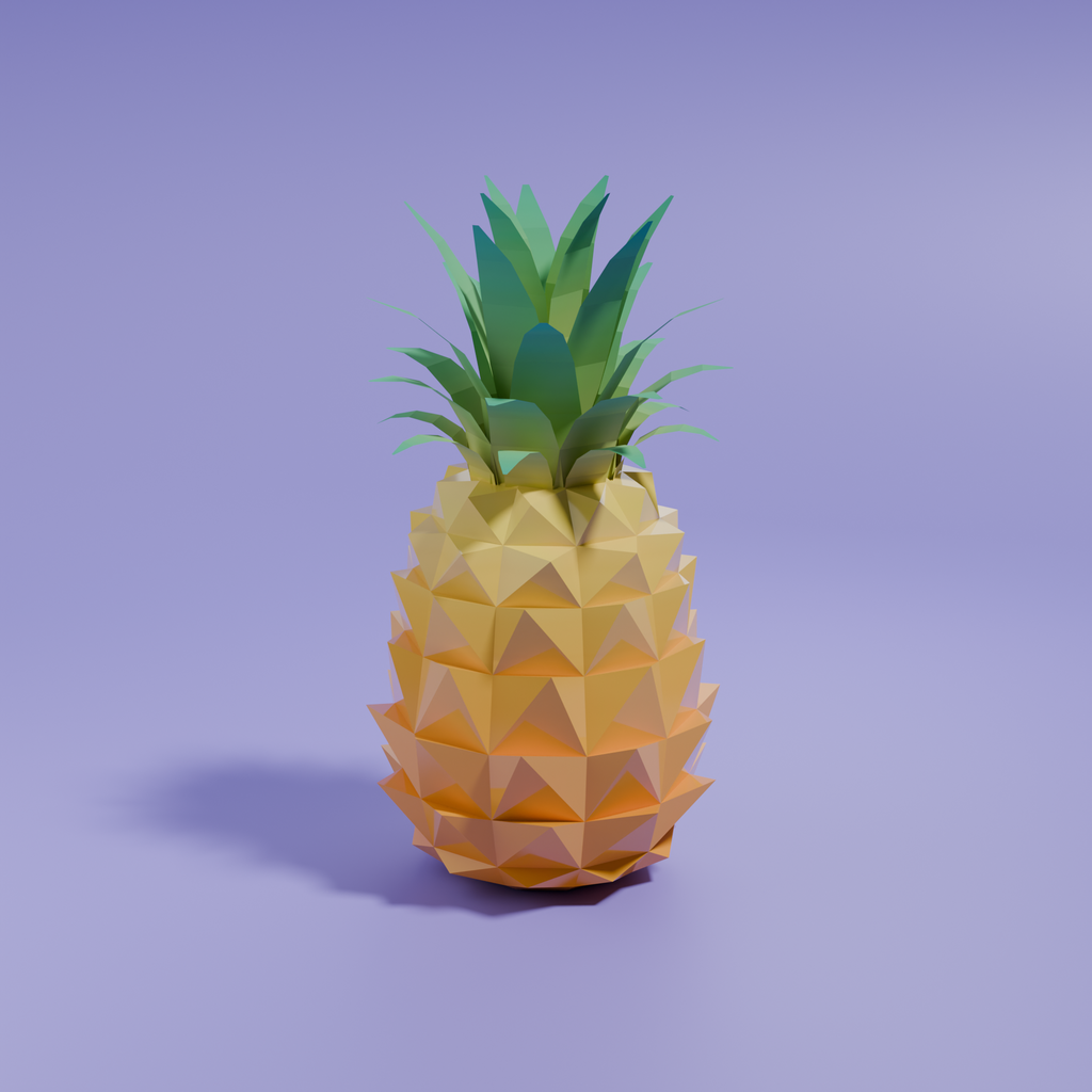 Lowpoly Pineapple | Fruit & Vegetables models | BlenderKit