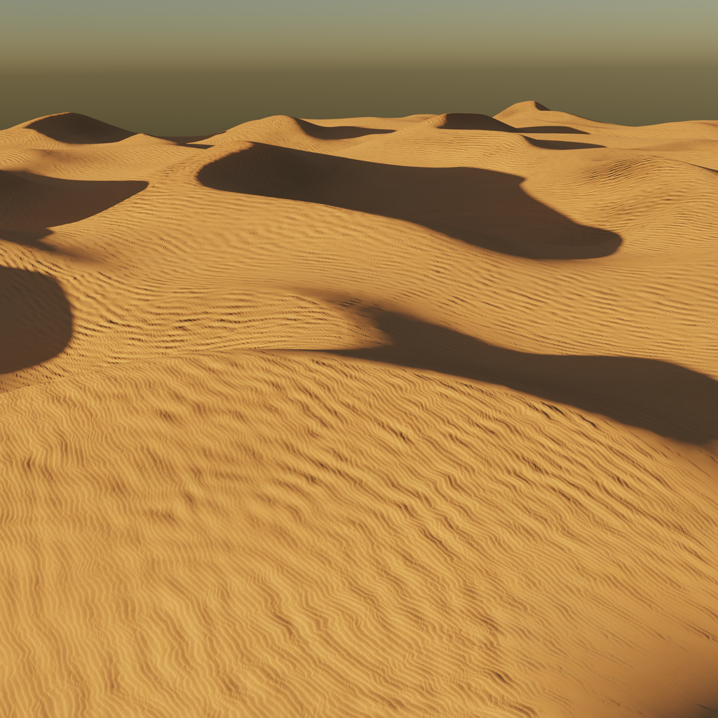 Sand dunes terrain tileable | Terrains models | BlenderKit