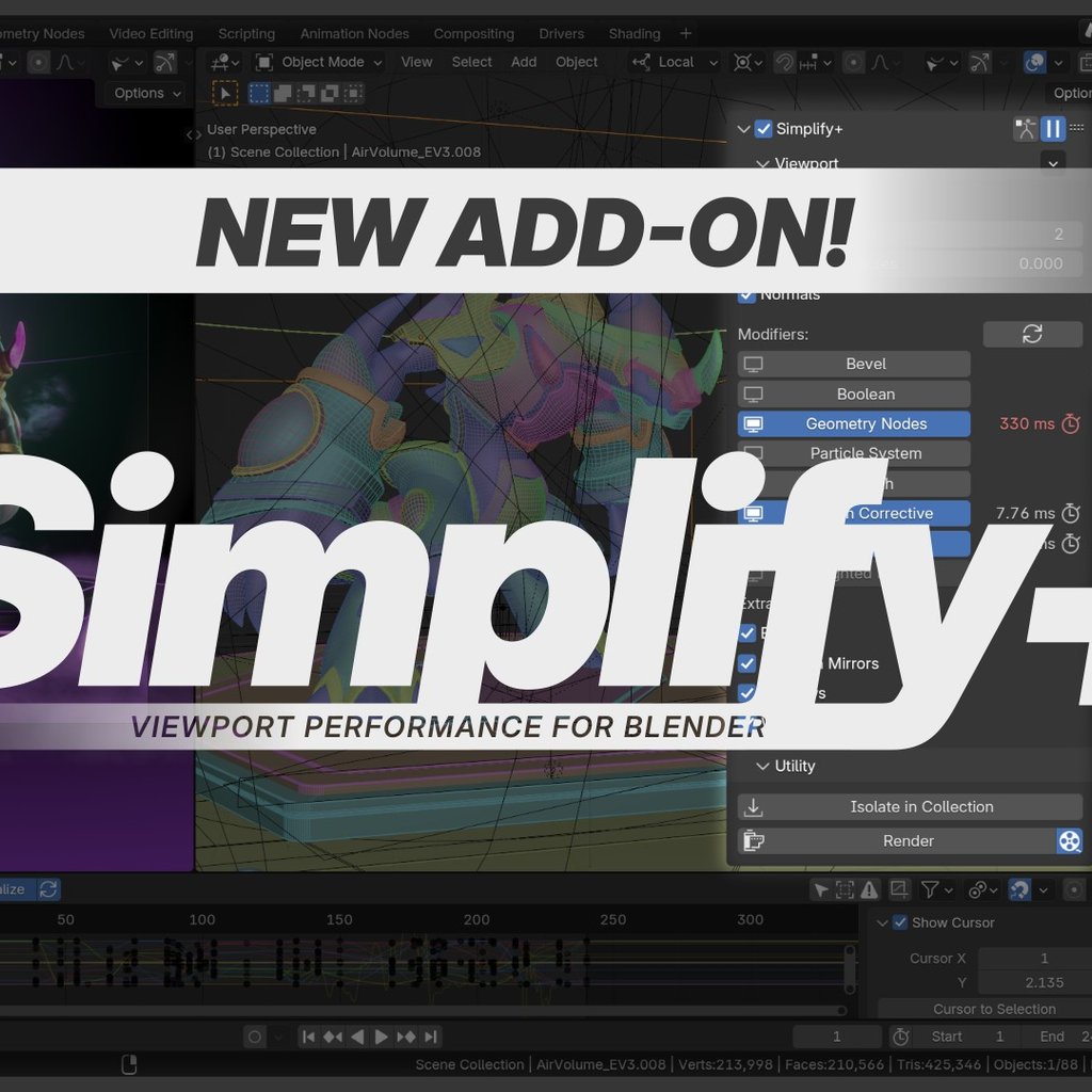 Simplify+ Add-On: Viewport Perfomance | BlenderKit