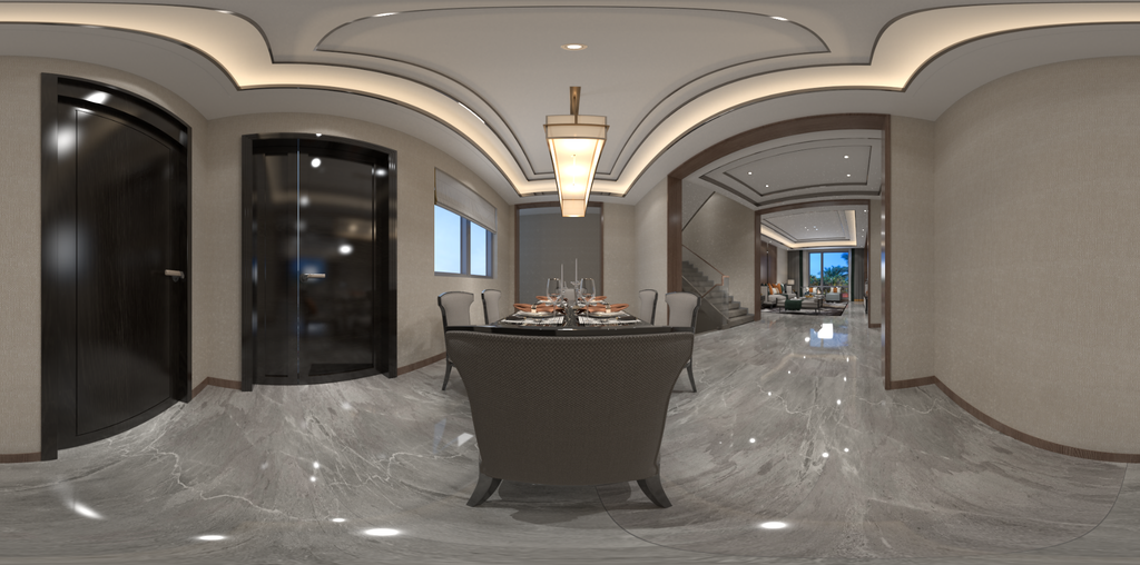 Dining room | FREE Interiors HDRis | BlenderKit