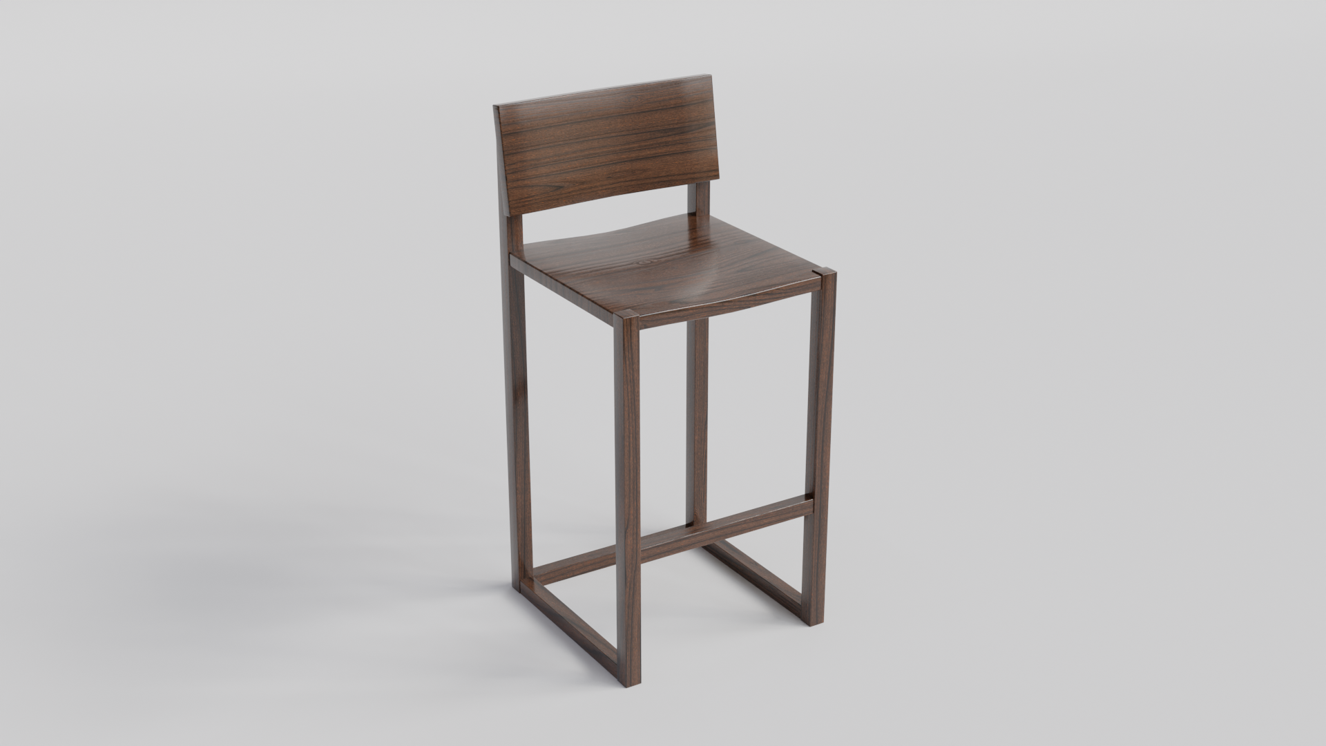 Wooden Bar Chair | Bar chairs models | BlenderKit