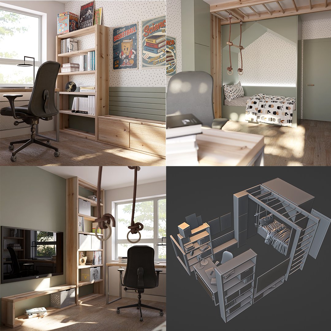 Bedroom | Private scenes | BlenderKit