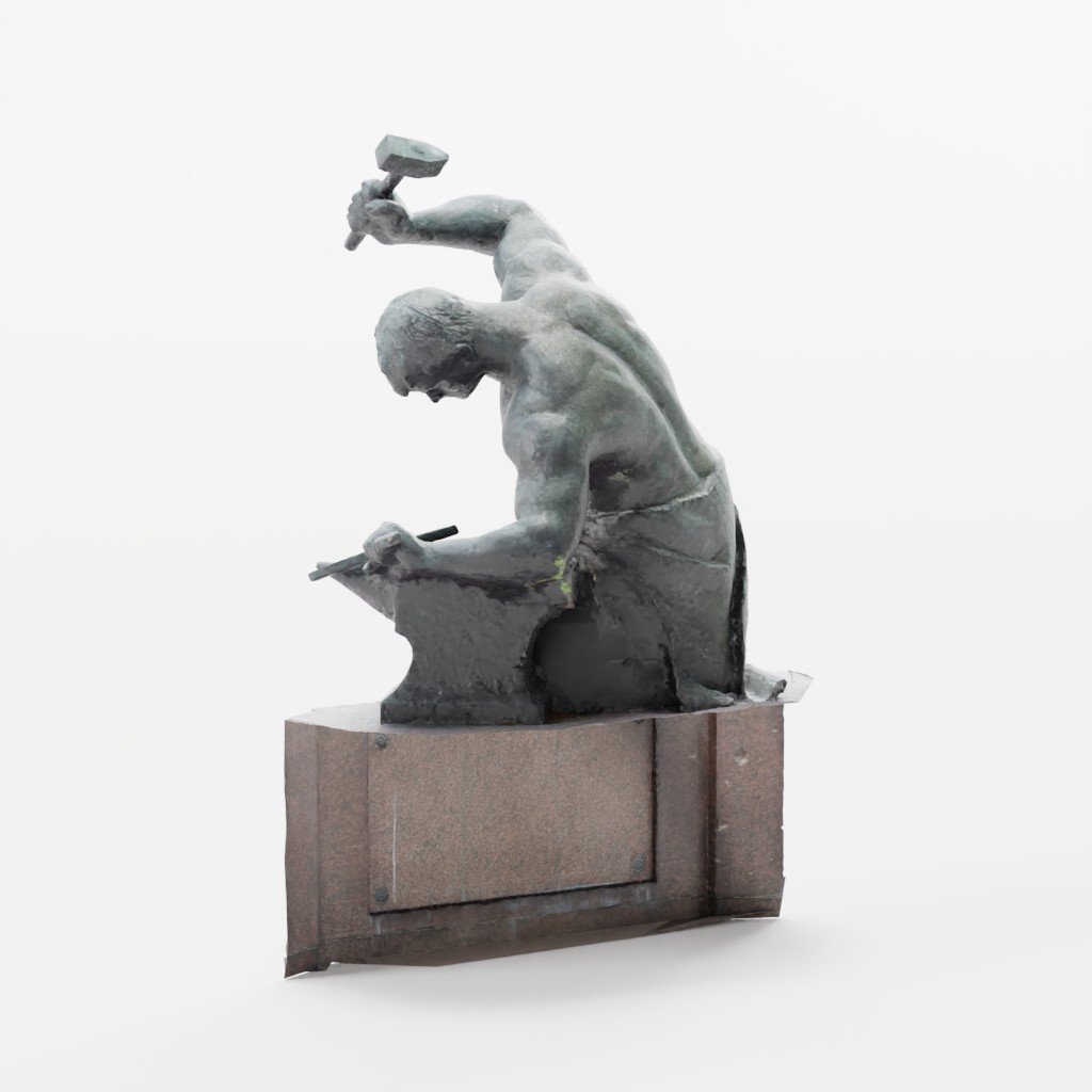 Backsmith strong man statue | Interior Sculptures models | BlenderKit