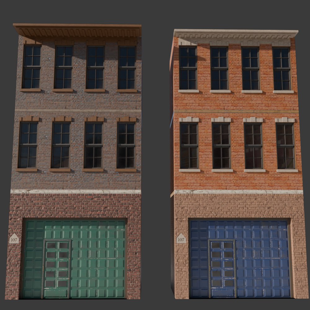 Simple residential building | Commercial Buildings models | BlenderKit