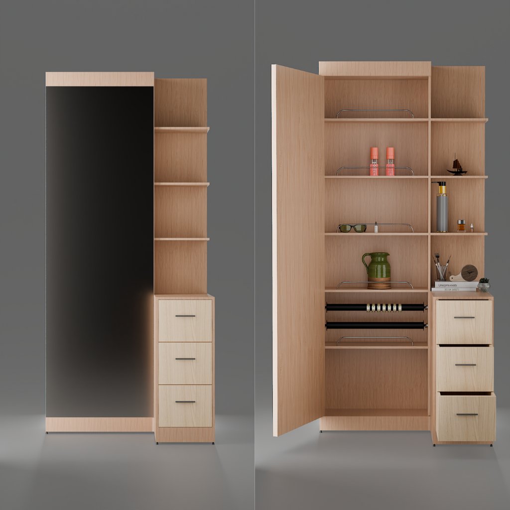 Aero- DressingTable (rigged) | FREE Dressing Tables models | BlenderKit