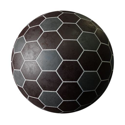 Hexa checker tiles texture reddish | FREE tiles materials | BlenderKit