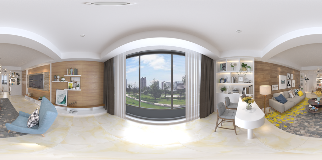 Living room | FREE Interiors HDRis | BlenderKit
