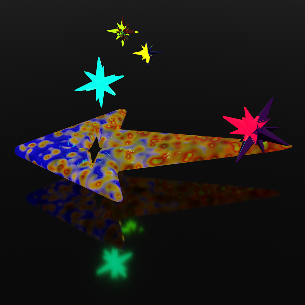 Colorful glowing arrow 14 | FREE Miscellaneous models | BlenderKit